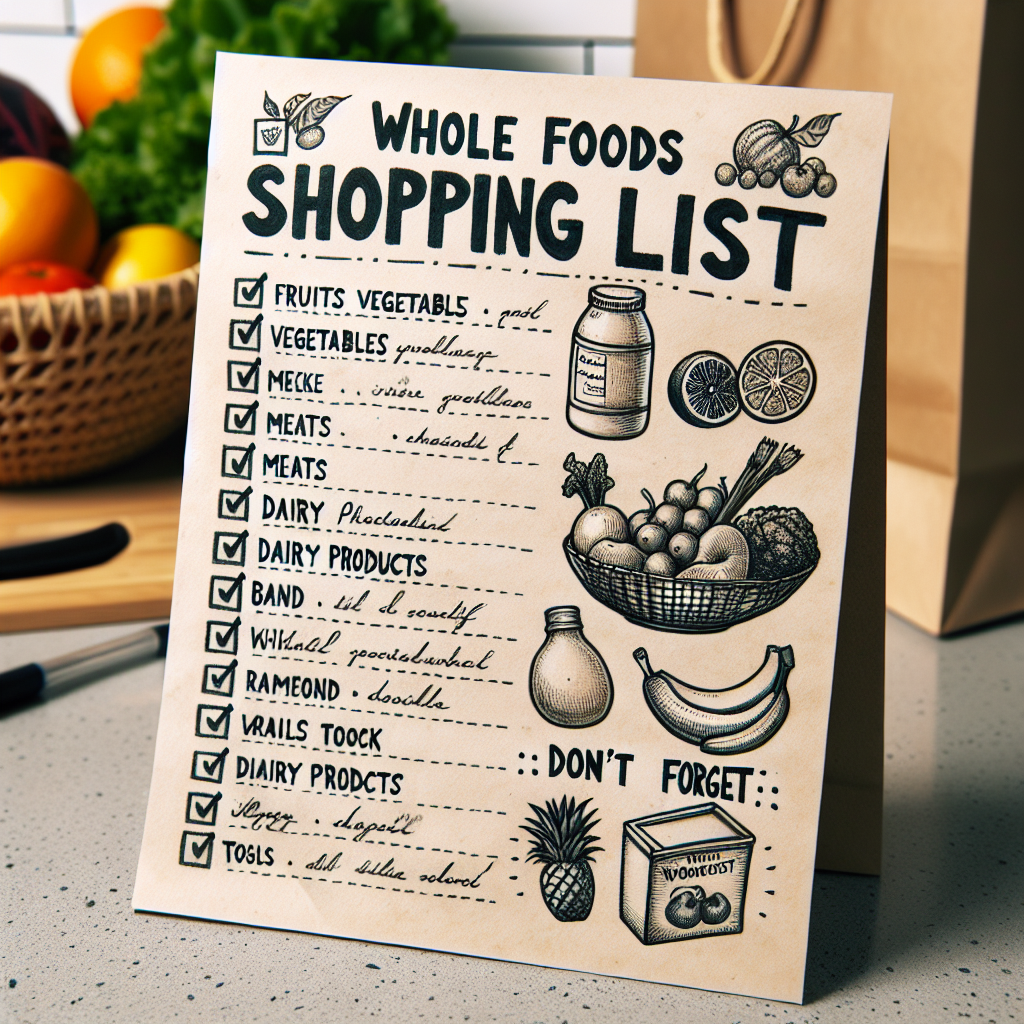 How To Create A Whole Foods Shopping List